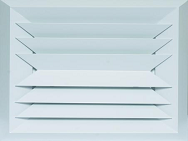 Square aluminium 2 Way grille complete with fixing clips